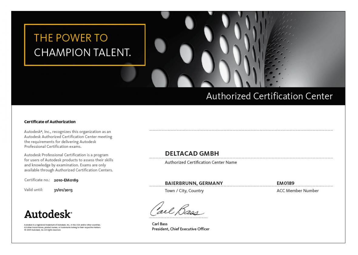 AutoCAD Certification